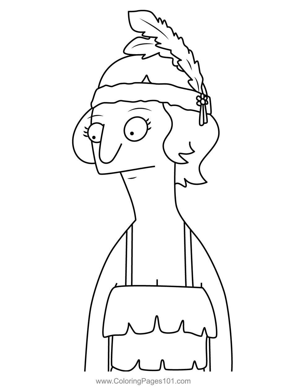 Allison Bob's Burgers Coloring Page for Kids - Free Bob's Burgers ...