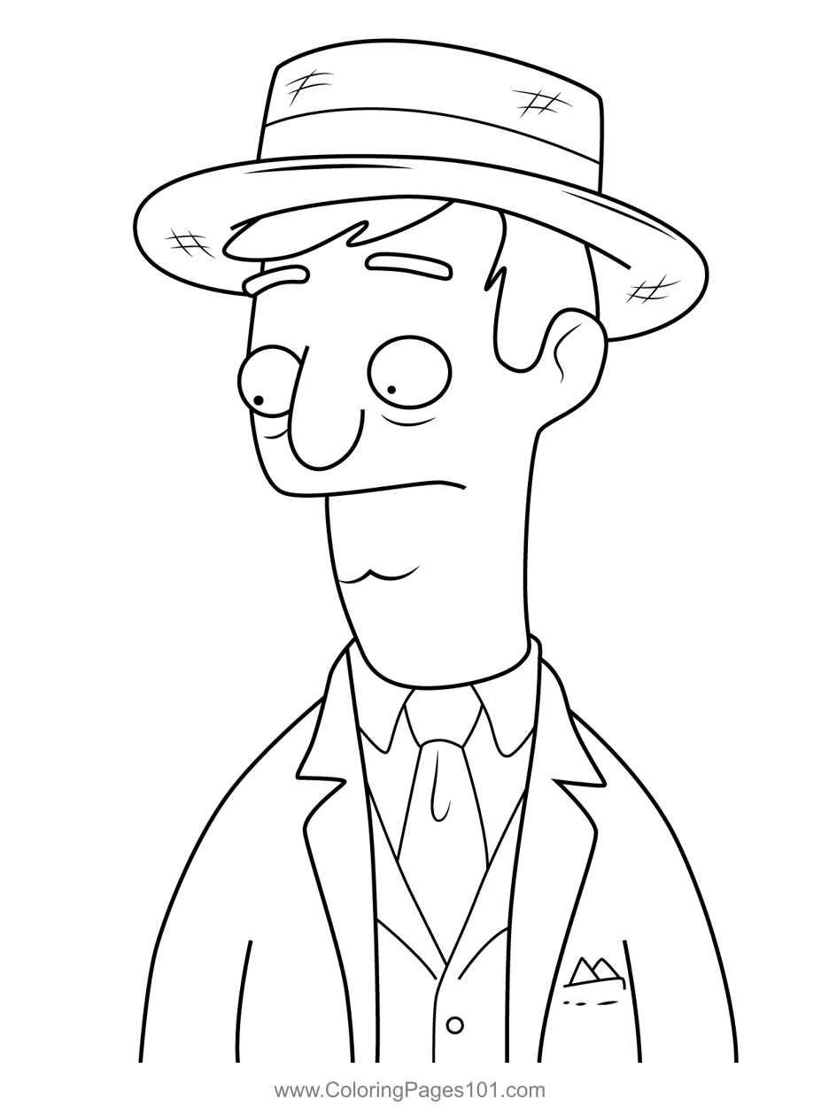 Blake Bob's Burgers Coloring Page for Kids - Free Bob's Burgers ...