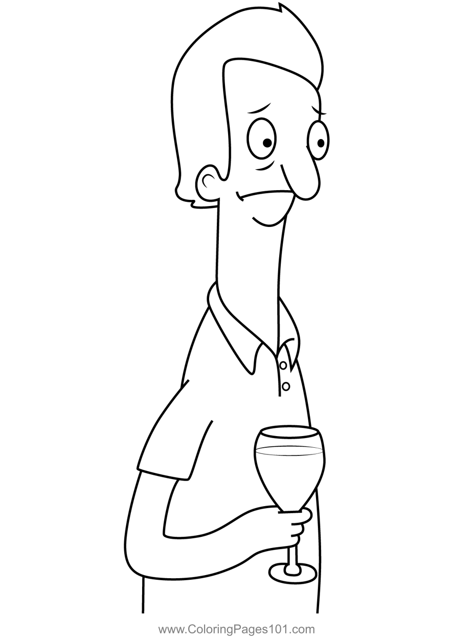 Ed Samuels Bob's Burgers Coloring Page for Kids - Free Bob's Burgers ...