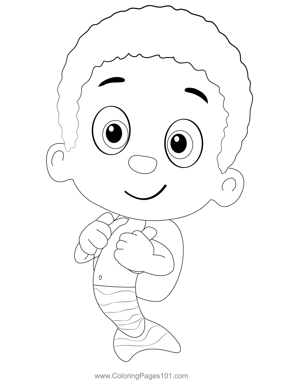The Goby Coloring Page for Kids - Free Bubble Guppies Printable ...