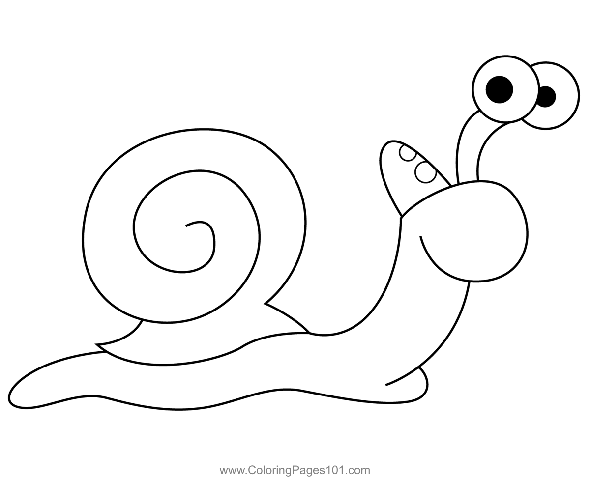 Slow Snail Coloring Page