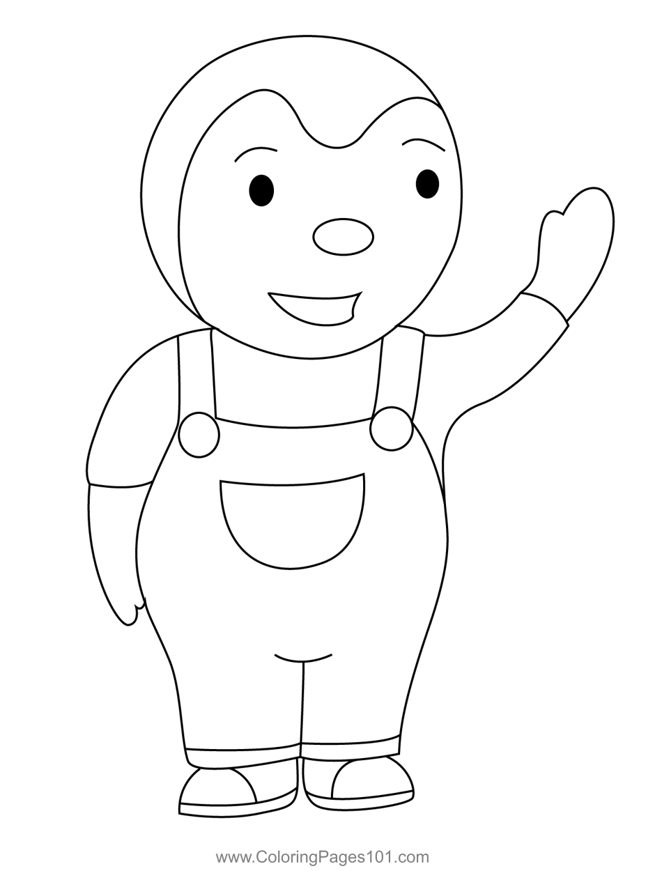 Charley Saying Bye Coloring Page for Kids - Free Charley and Mimmo ...