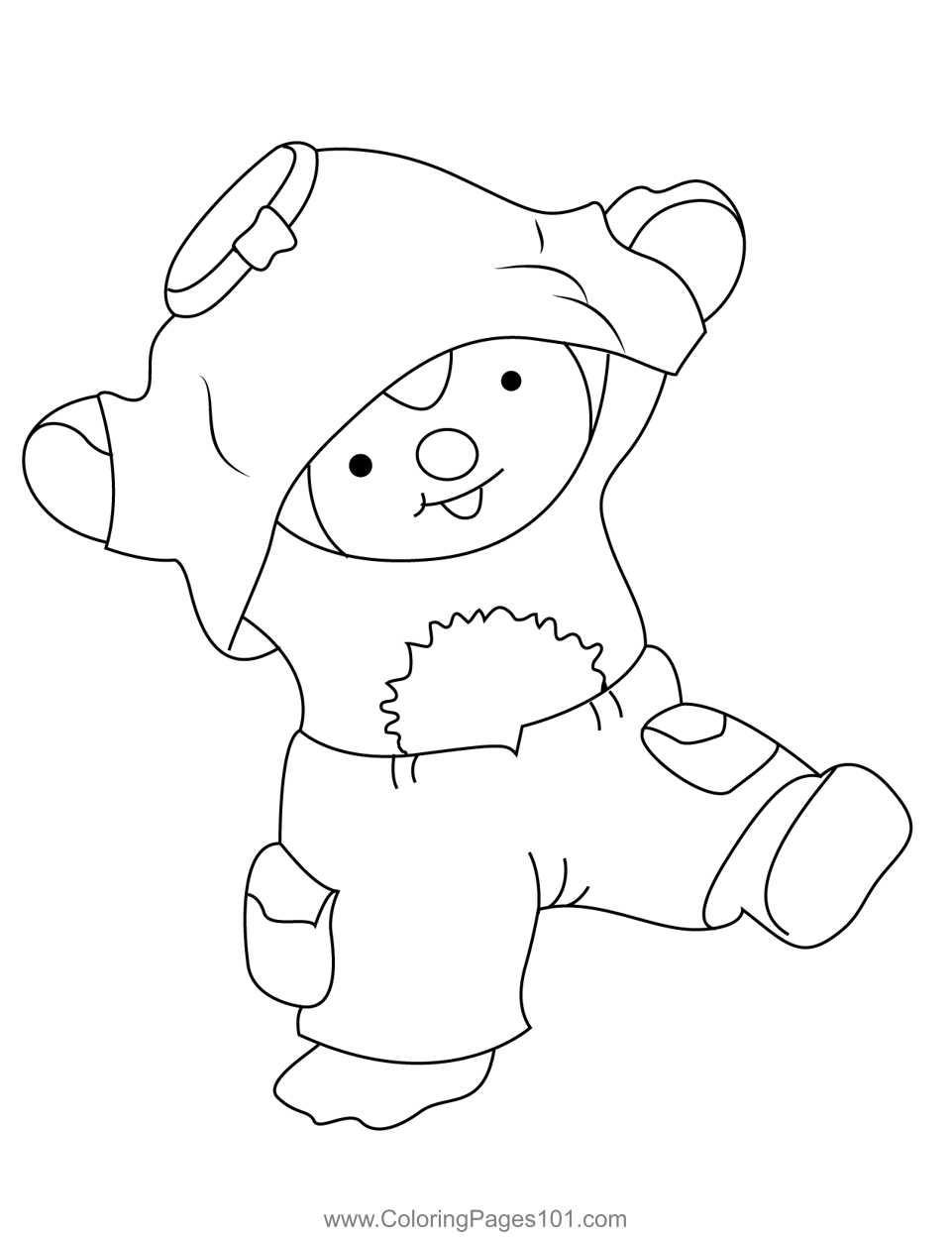 Charley Wearing Clothes Coloring Page for Kids - Free Charley and Mimmo ...