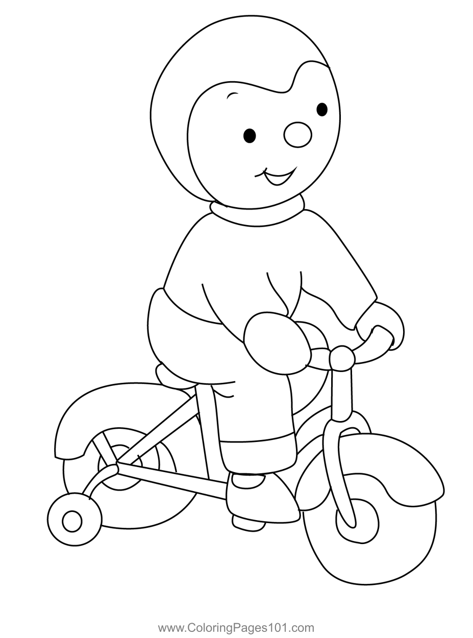 Cycling Charley Coloring Page for Kids - Free Charley and Mimmo ...