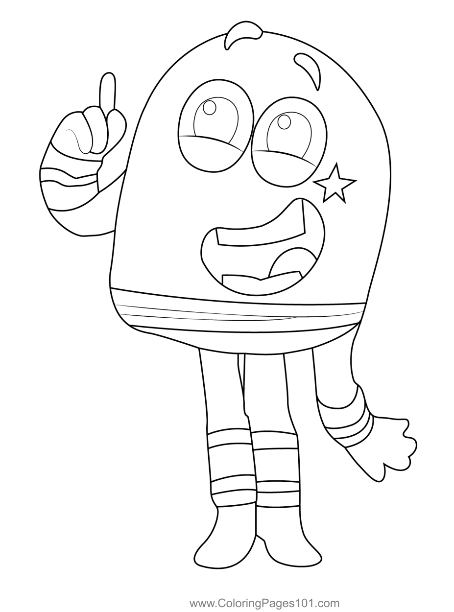 Lime Make In Idea Colourblocks Coloring Page for Kids - Free ...