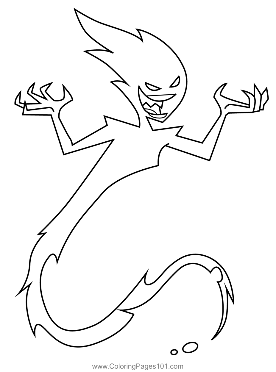 Penelope Spectra (Ghost) Danny Phantom Coloring Page for Kids - Free ...