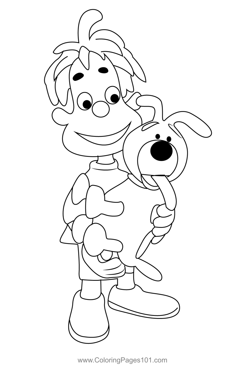 Engie Benjy With Toy Coloring Page for Kids - Free Engie Benjy ...