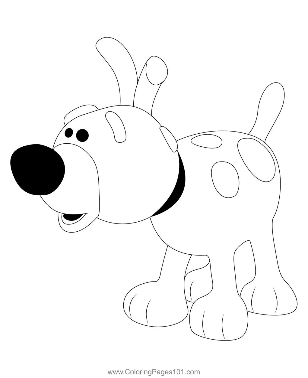The Jollop Dog Coloring Page for Kids - Free Engie Benjy Printable ...
