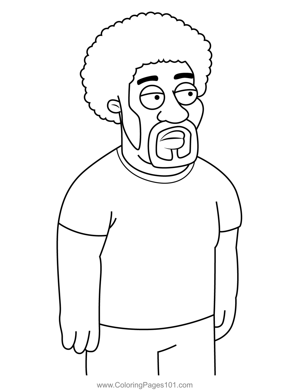 Jerome Cool J Family Guy Coloring Page for Kids - Free Family Guy ...