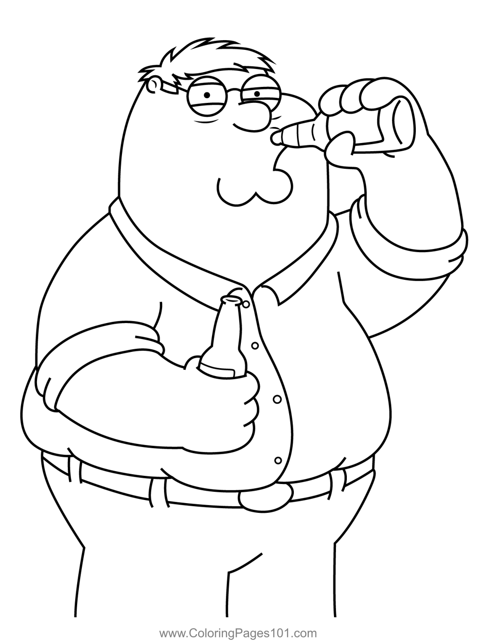 Peter Griffin Drinking Family Guy Coloring Page for Kids - Free Family ... Peter Griffin Drinking Family Guy Coloring Page for Kids - Free Family ...