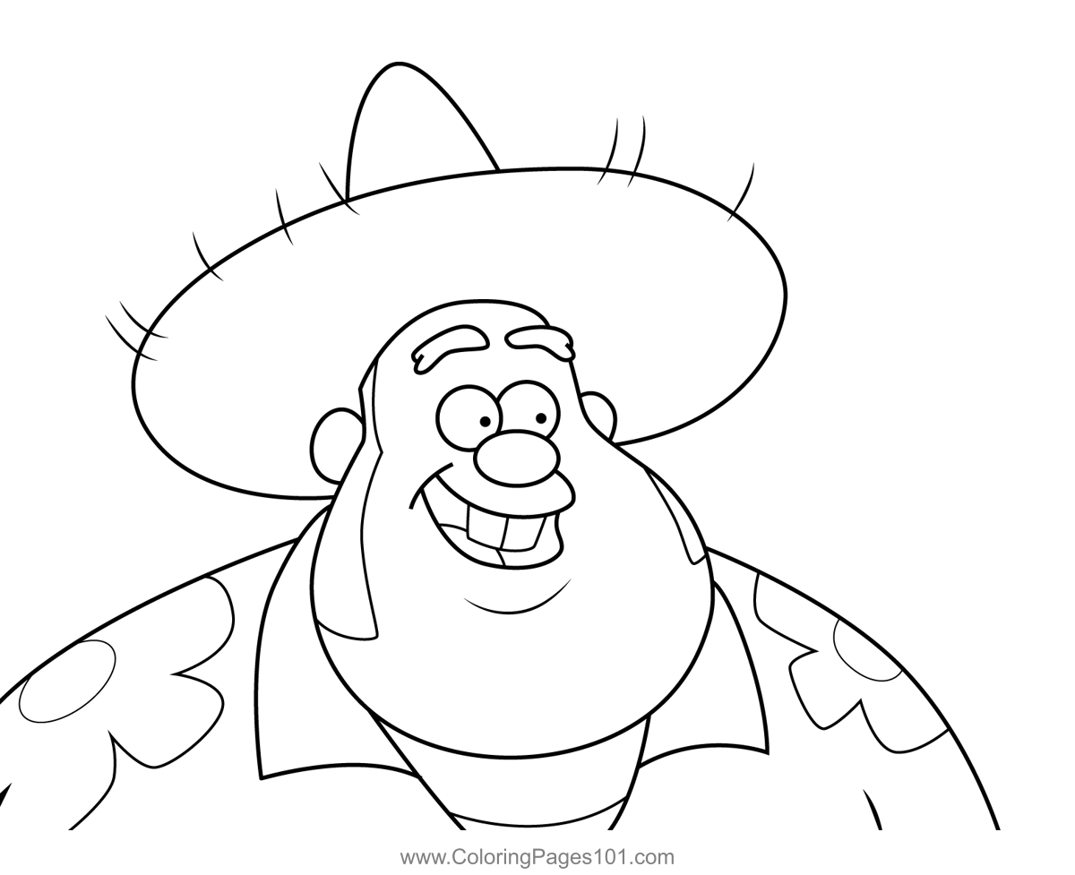 Bud Gleeful Smiling Gravity Falls Coloring Page for Kids - Free Gravity ...