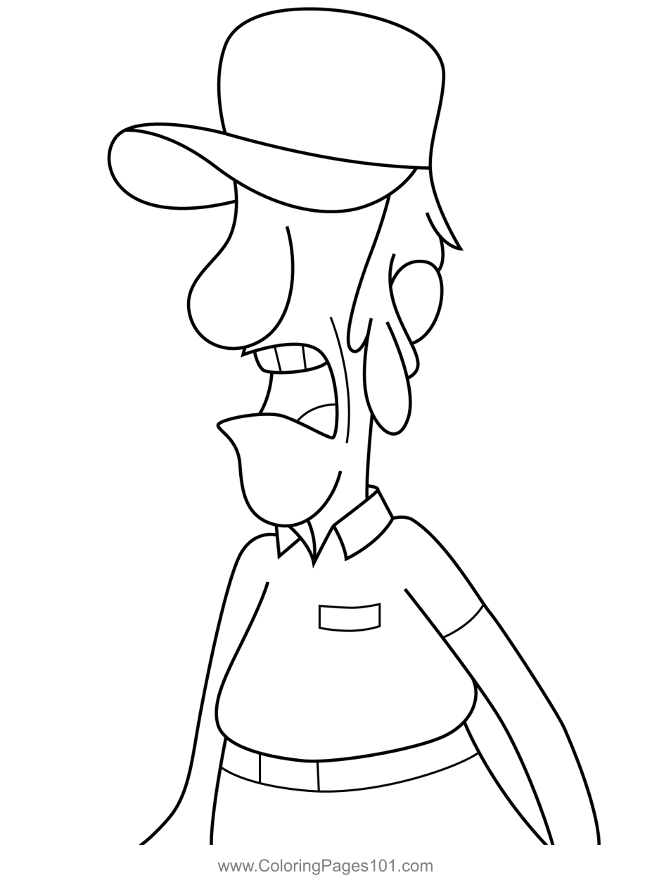 Tate McGucket Gravity Falls Coloring Page for Kids - Free Gravity Falls ...