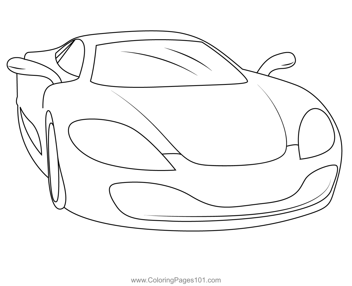 Red Hot Wheels Car Coloring Page for Kids - Free Hot Wheels Printable ...