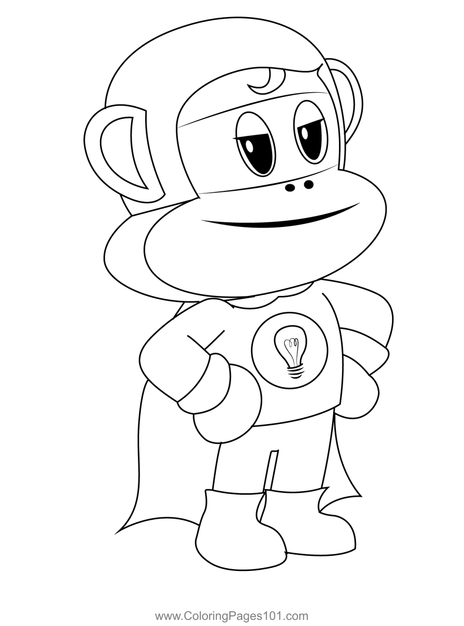 Julius Jr Coloring Page for Kids - Free Julius Jr. Printable Coloring ...