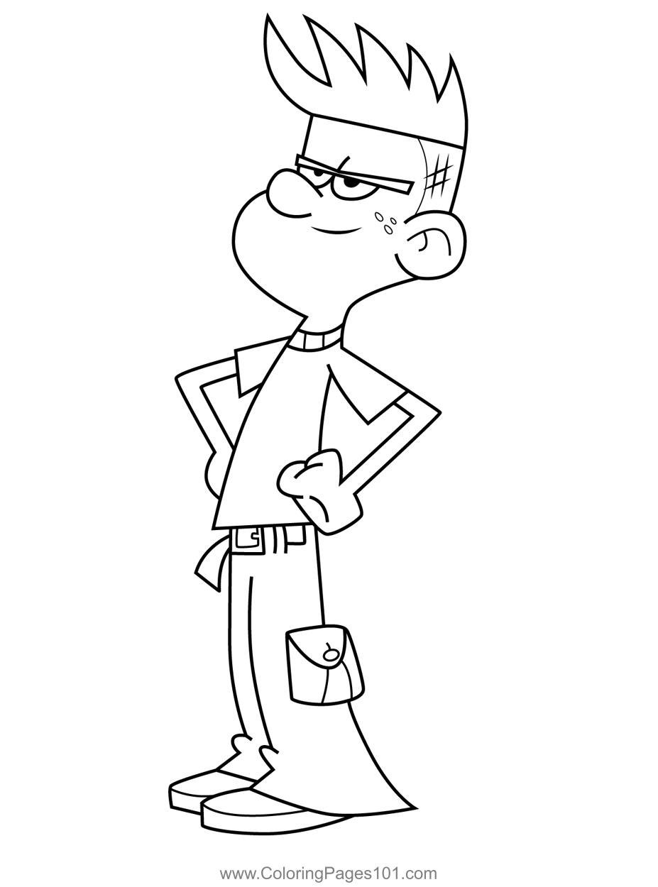 Brad Buttowski Kick Buttowski Coloring Page for Kids - Free Kick ...
