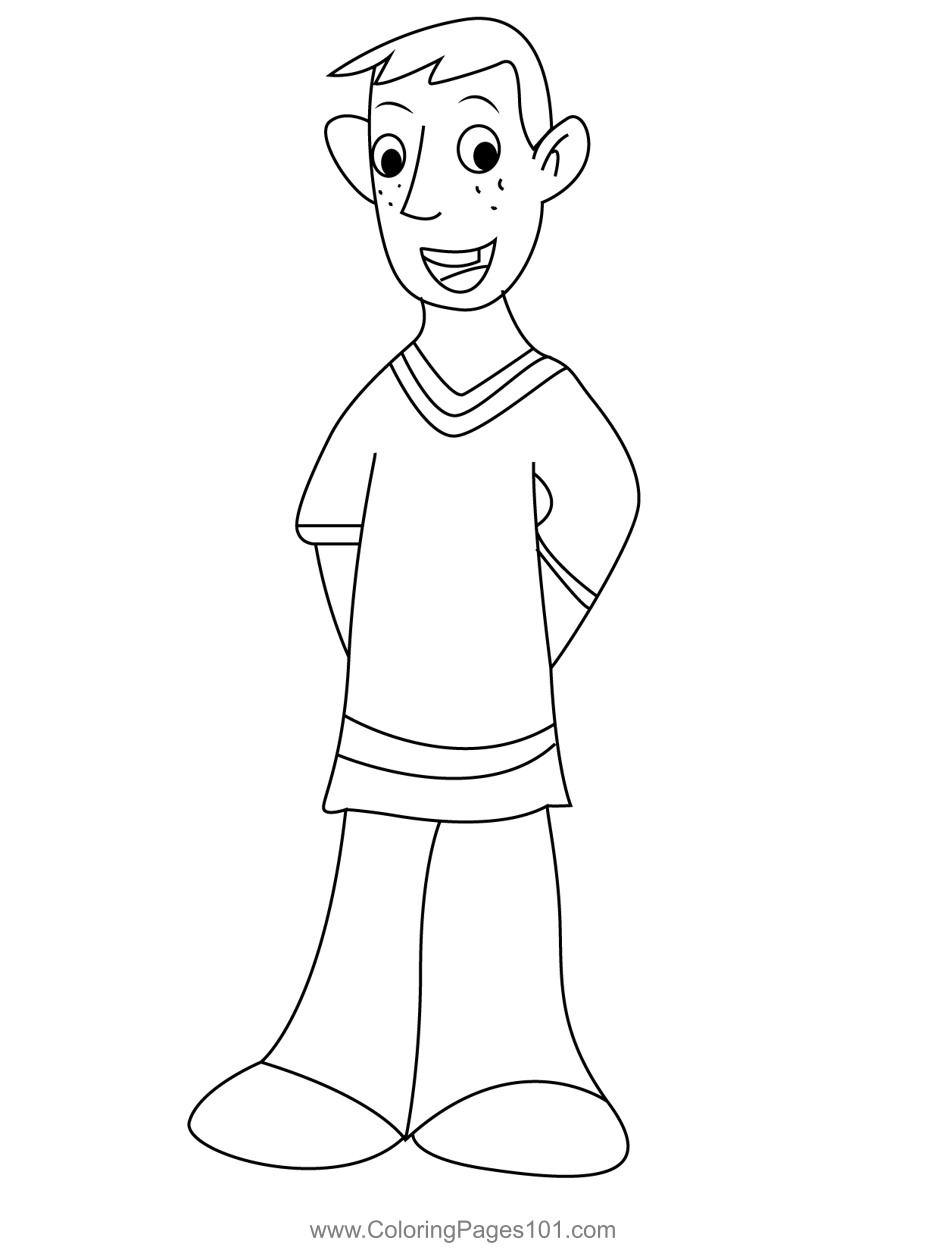 Ron Stand Coloring Page for Kids - Free Kim Possible Printable Coloring ...
