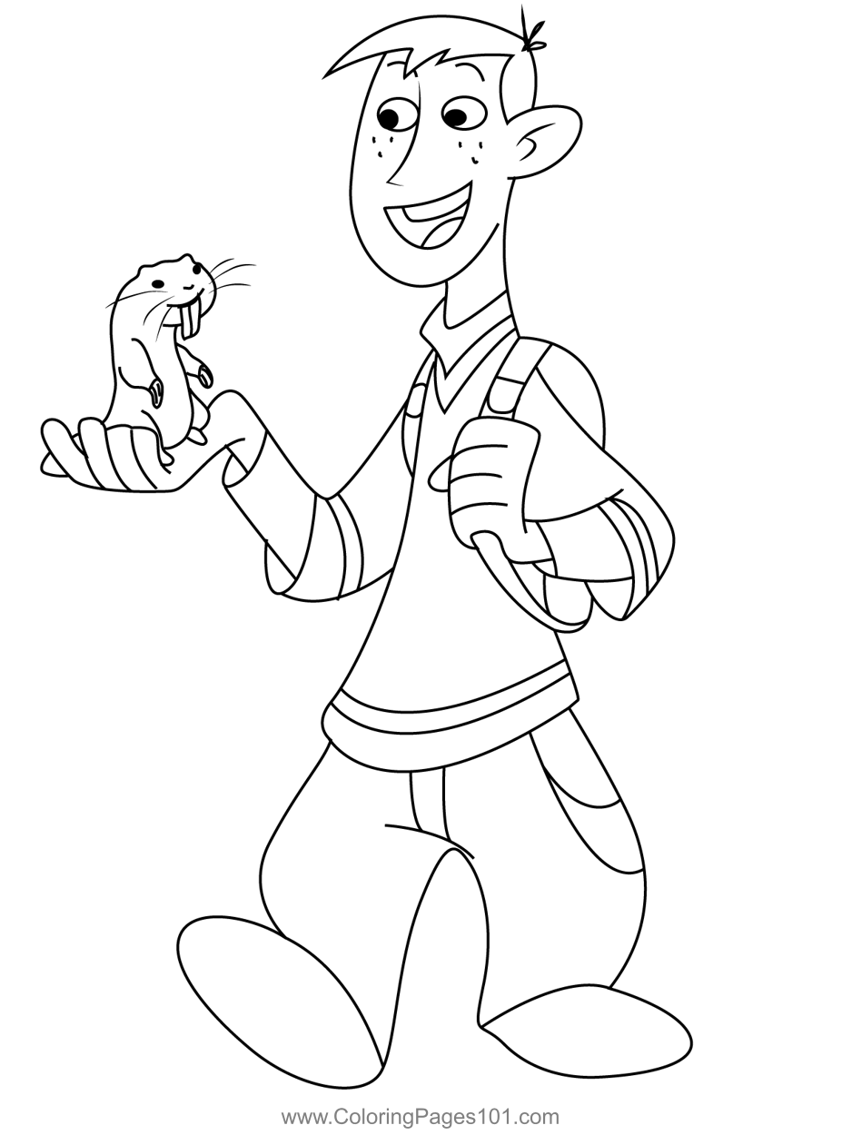 Rufus Ron Coloring Page for Kids - Free Kim Possible Printable Coloring ...