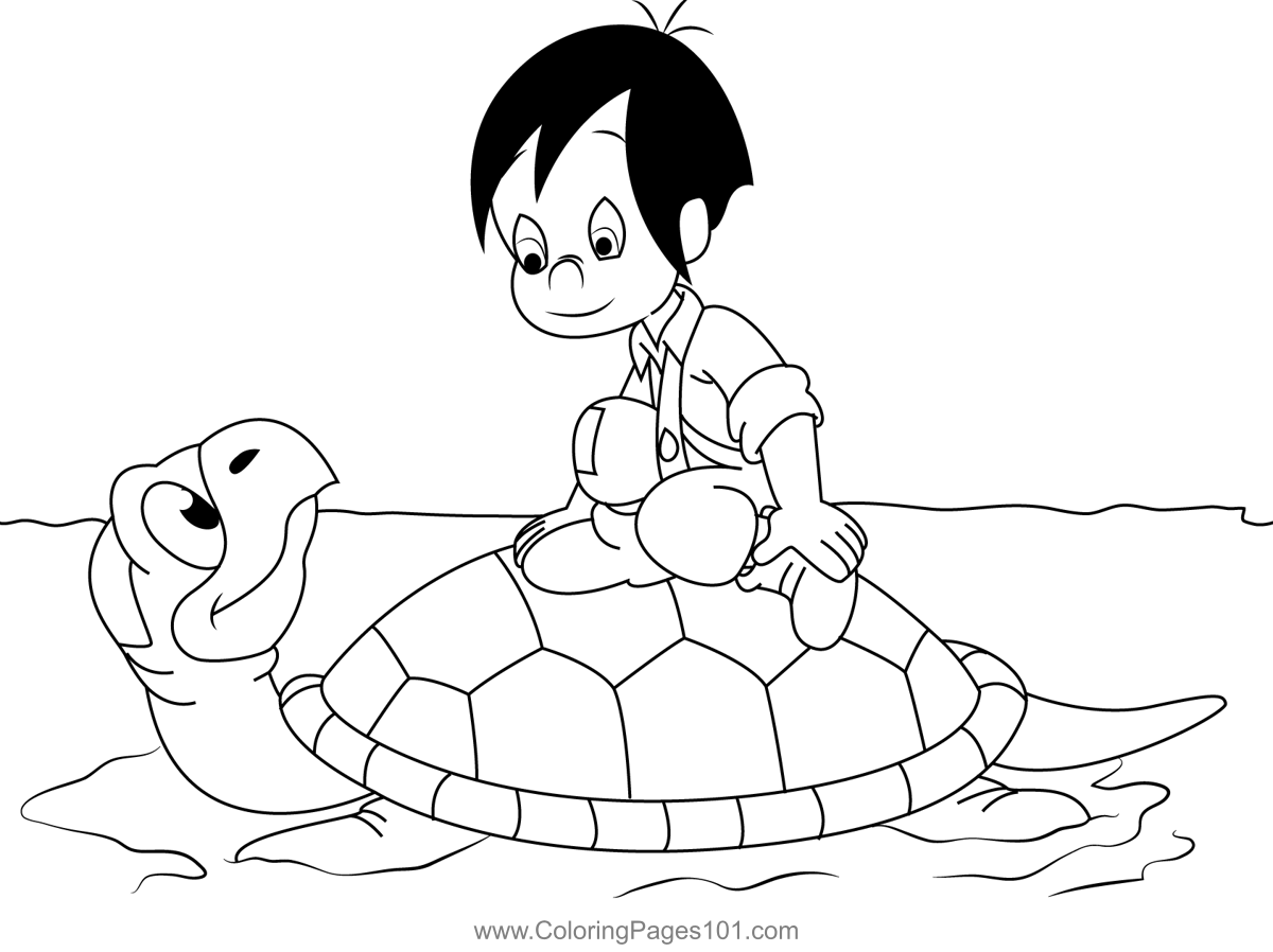 Tortoise Swim Coloring Page for Kids - Free Marcelino Printable ...