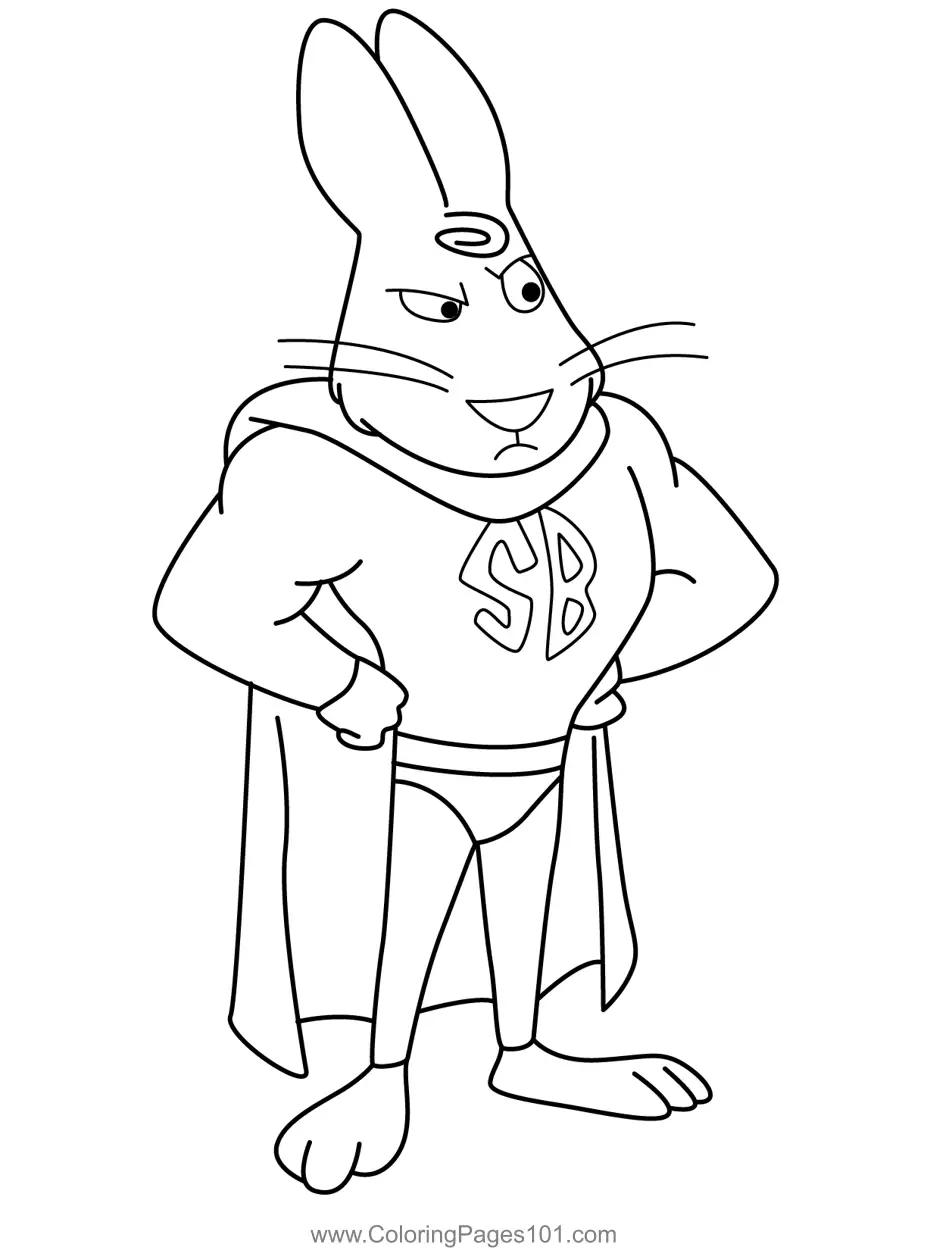 Super Bunny Coloring Page for Kids - Free Max & Ruby Printable Coloring ...