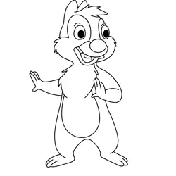 Chip and Dale 1 Coloring Page for Kids - Free Mickey Mouse Clubhouse ...