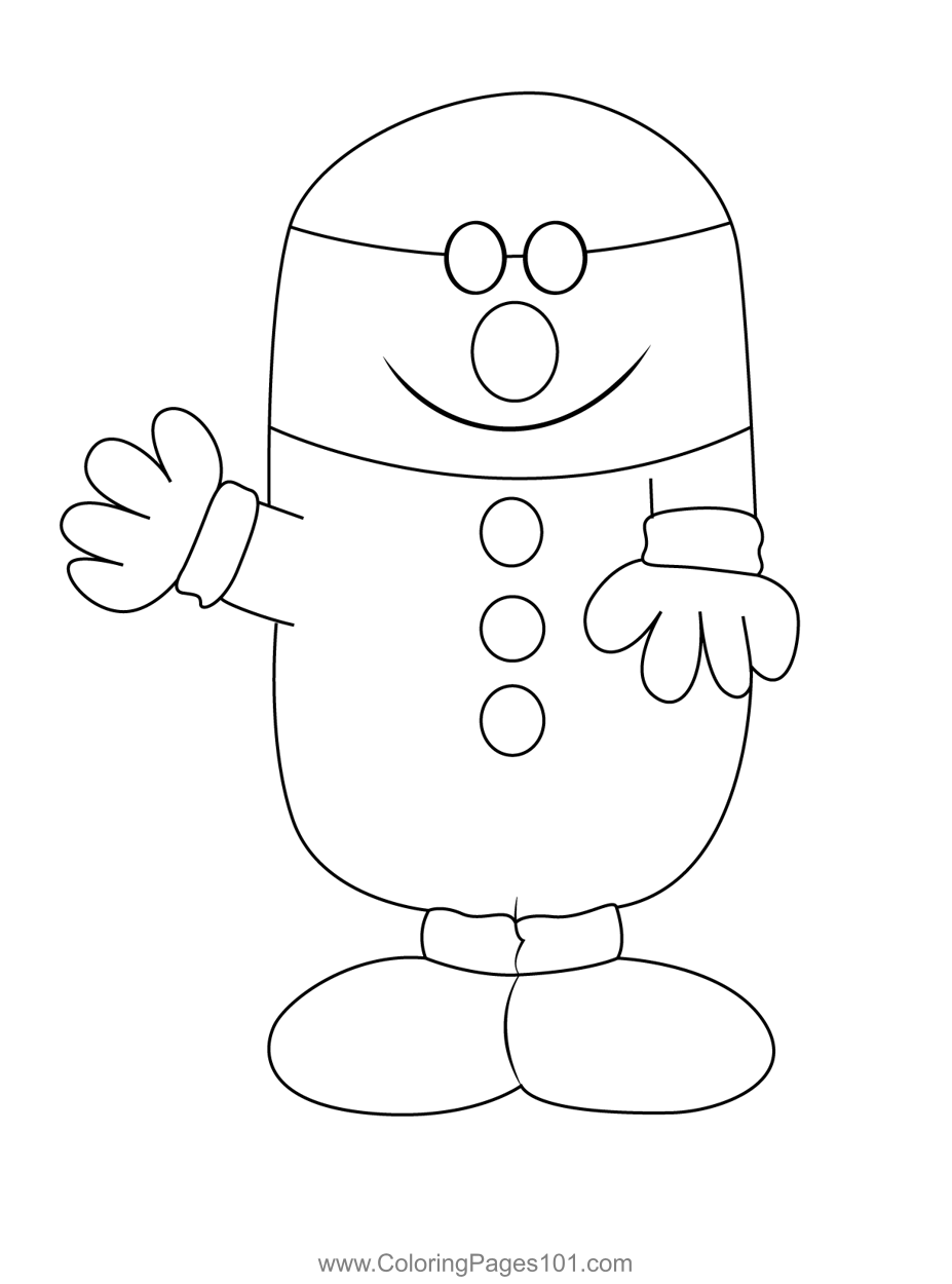 Mr. Freezy Coloring Page for Kids - Free Mr. Men Printable Coloring ...