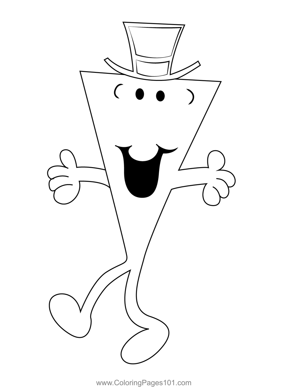 Mr.cool Coloring Page for Kids - Free Mr. Men Printable Coloring Pages ...
