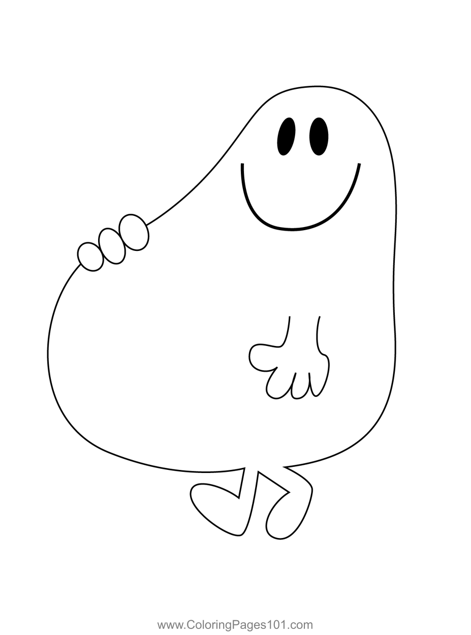 Walk Greedy Coloring Page for Kids - Free Mr. Men Printable Coloring ...