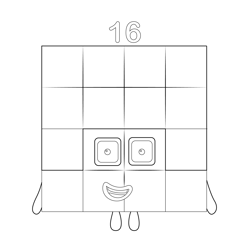 Sixteen Numberblocks Coloring Page for Kids - Free Numberblocks ...