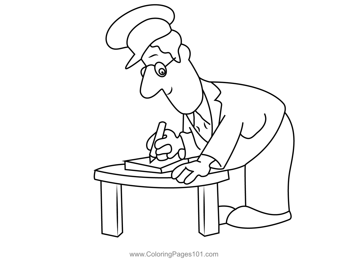 Postman Pat Writing Coloring Page for Kids - Free Postman Pat Printable ...