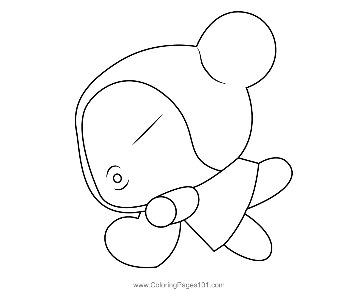 Pucca Having Heart Coloring Page for Kids - Free Pucca Printable ...