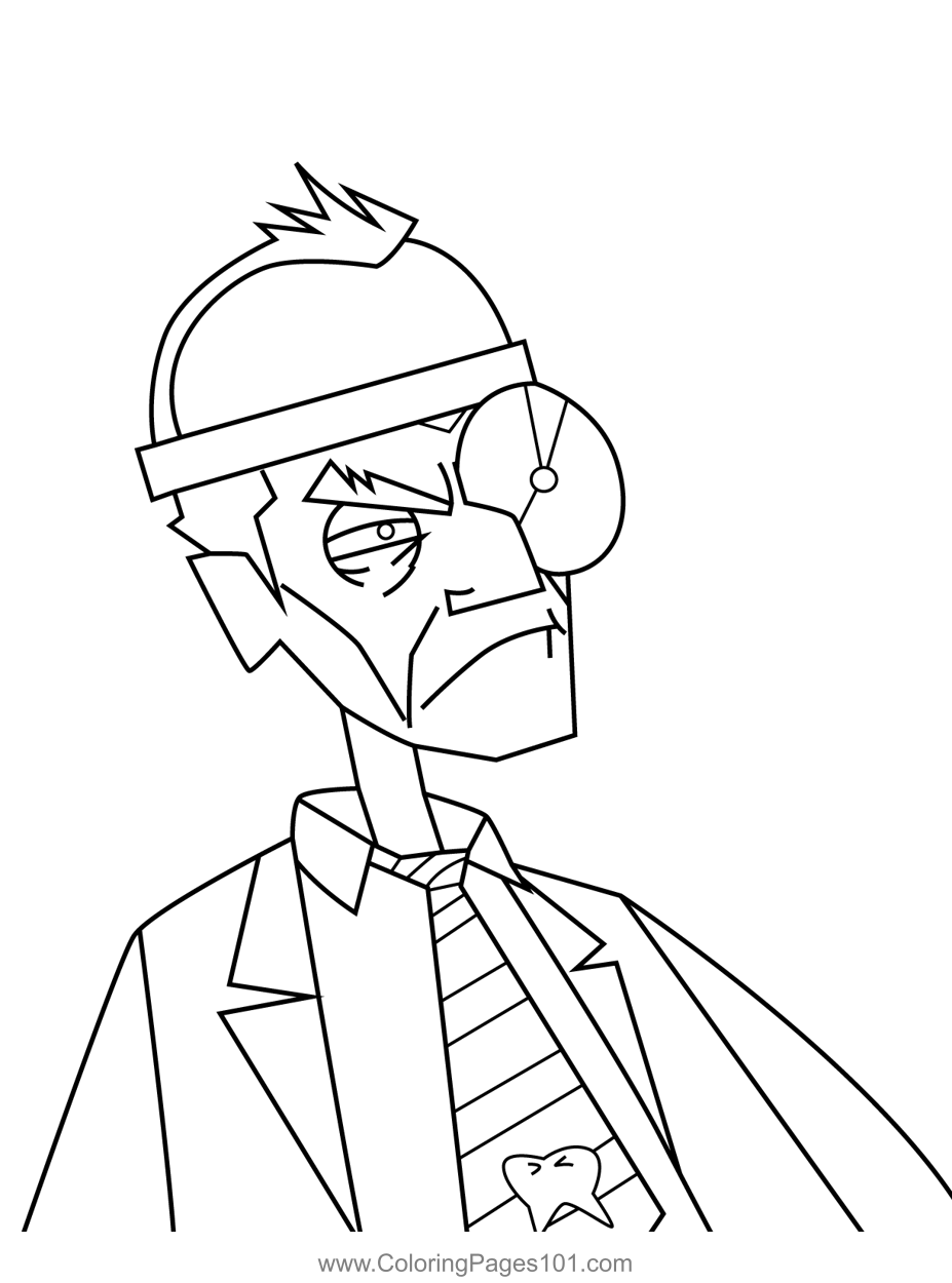 Dr. Feinstein Randy Cunningham 9th Grade Ninja Coloring Page for Kids ...