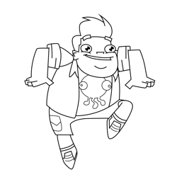 Howard Weinerman Happy Randy Cunningham 9th Grade Ninja Coloring Page ...