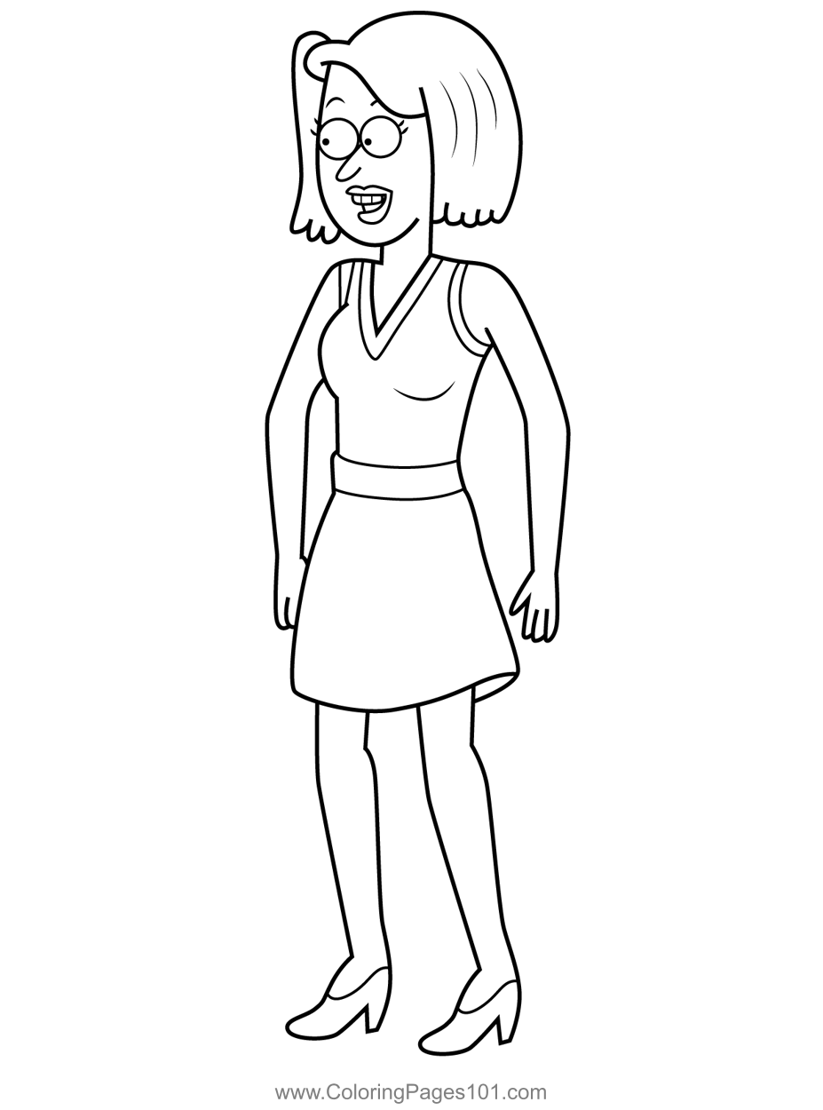 Audrey Regular Show Coloring Page for Kids - Free Regular Show ...