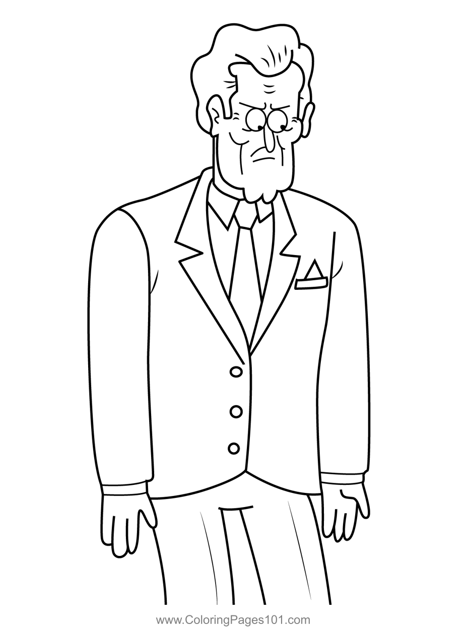 Bert Coleman Regular Show Coloring Page for Kids - Free Regular Show ...