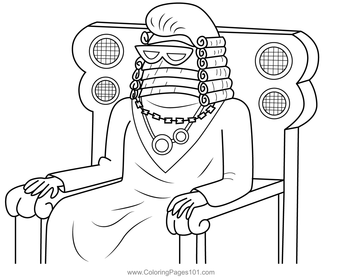 Broseph Chillaxton Regular Show Coloring Page for Kids - Free Regular ...