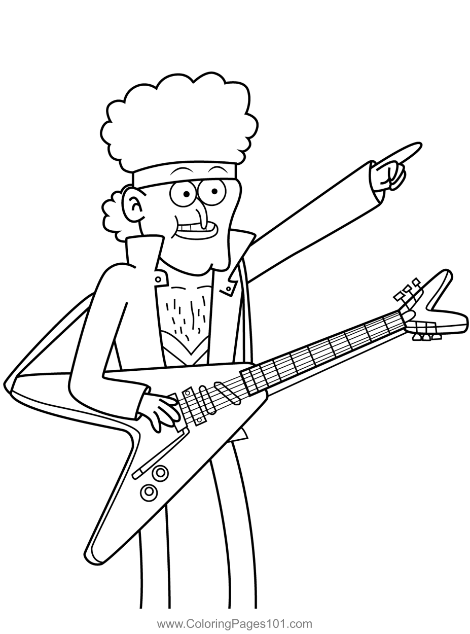 Bruce Rock Regular Show Coloring Page for Kids - Free Regular Show ...