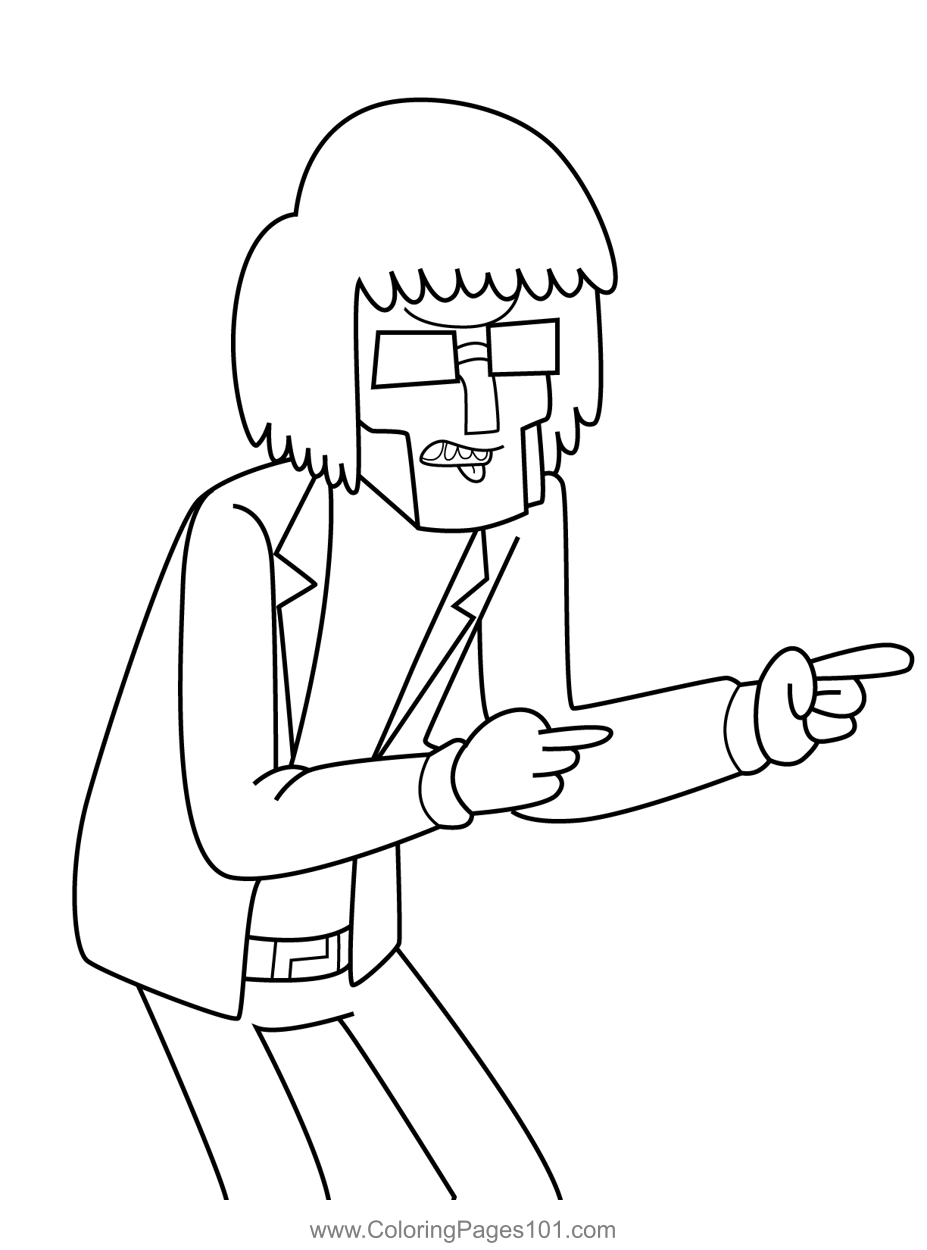 Cool Court Prosecutor Regular Show Coloring Page for Kids - Free ...