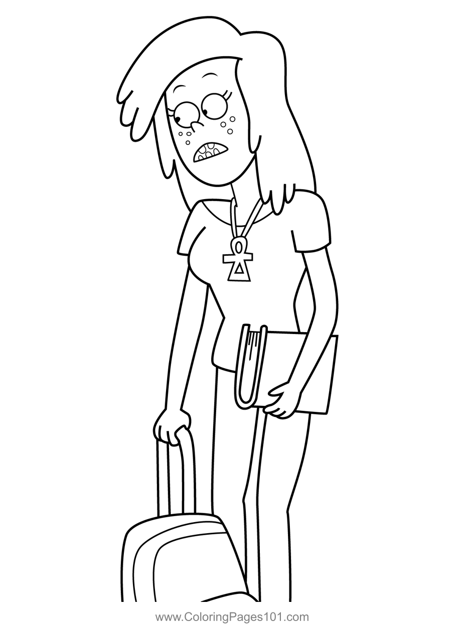 Daphne Gonzales Regular Show Coloring Page for Kids - Free Regular Show ...