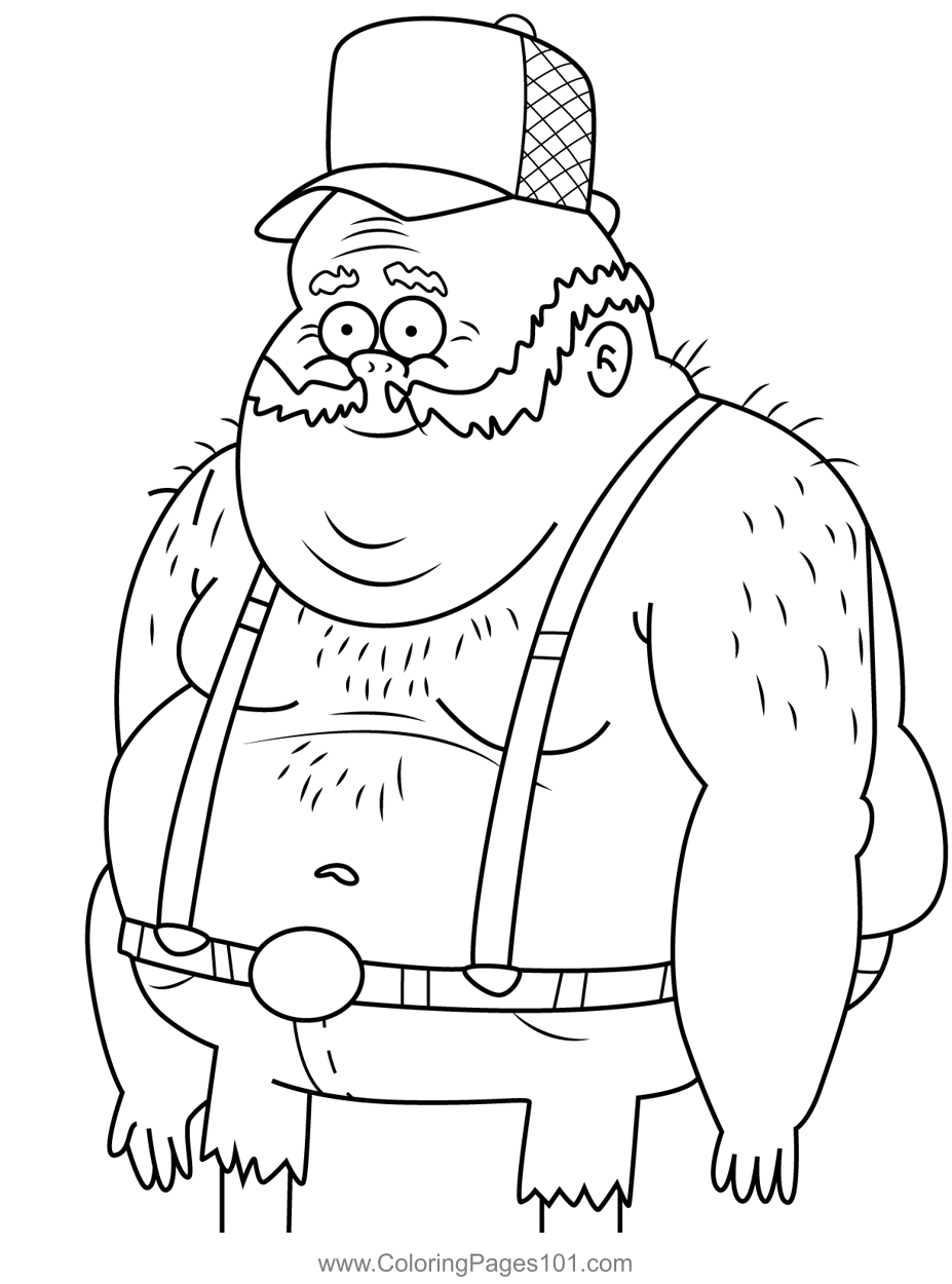 Muscle Dad Regular Show Coloring Page for Kids - Free Regular Show ...
