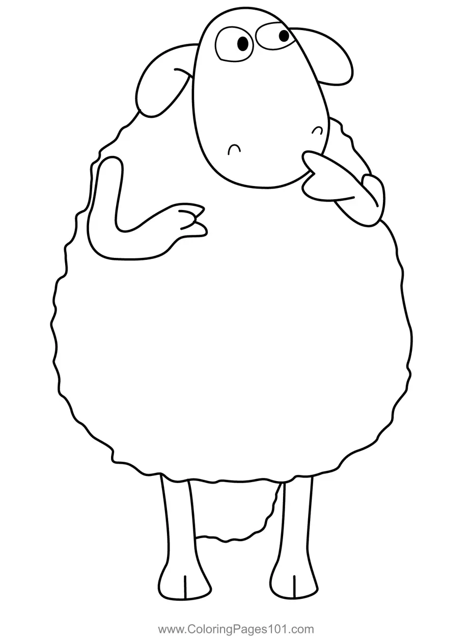 Hazel Coloring Page for Kids - Free Shaun the Sheep Printable Coloring ...