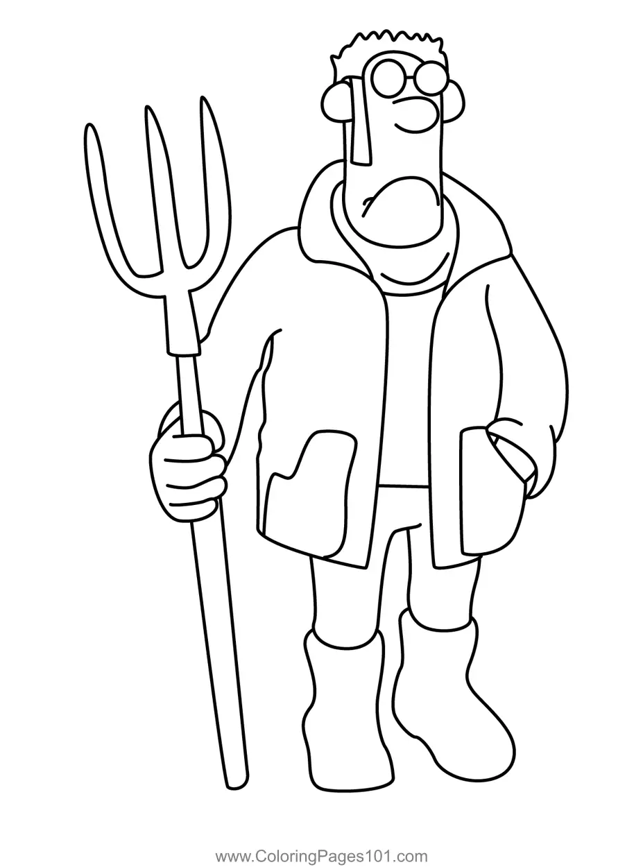 The Farmer 2 Coloring Page for Kids - Free Shaun the Sheep Printable ...