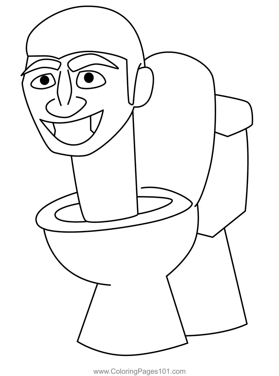 Skibidi Toilet Coloring Page for Kids - Free Skibidi Toilet Printable ...