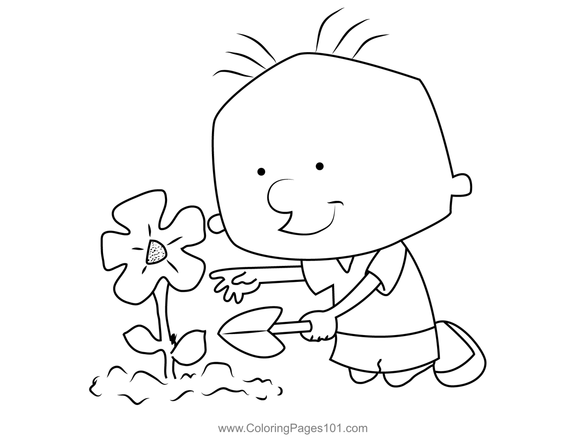 Stanley Gardening Coloring Page for Kids - Free Stanley Printable ...