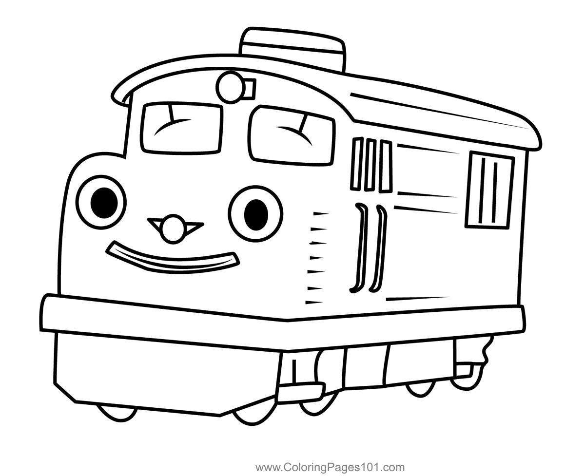 Diesel Tayo the Little Bus Coloring Page for Kids - Free Tayo the ...