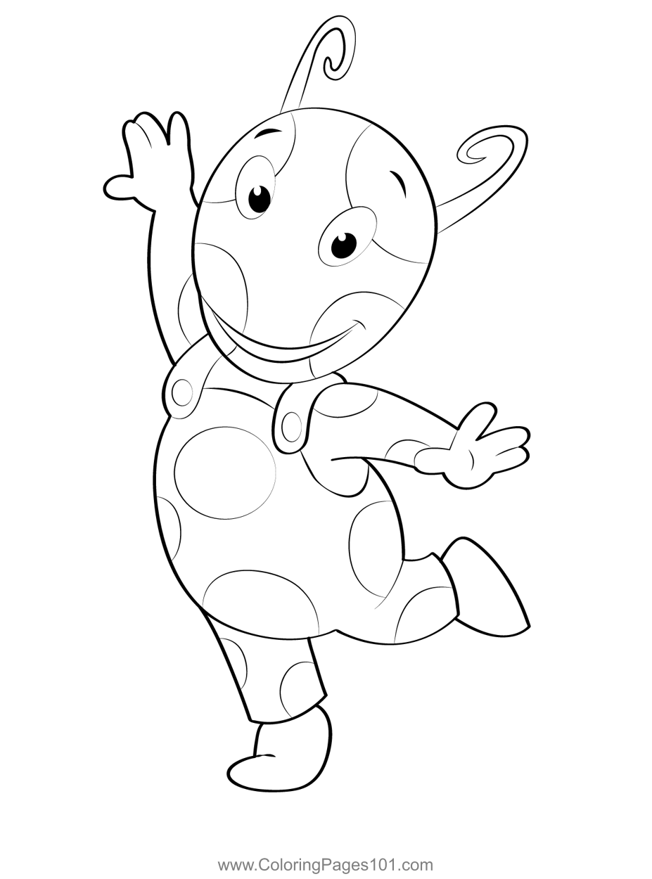 Dancing Uniqua Coloring Page for Kids - Free The Backyardigans ...