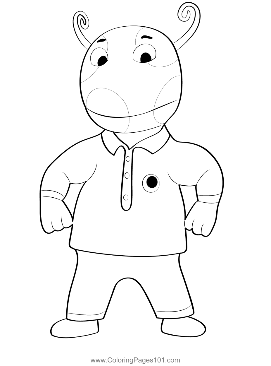 Meteor Watcher Uniqua Coloring Page for Kids - Free The Backyardigans ...