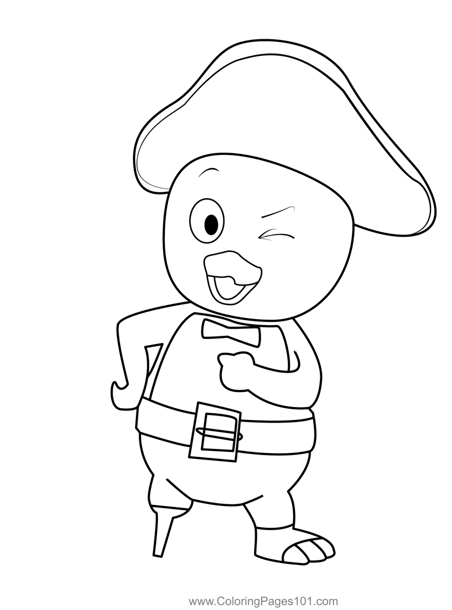 Pablo Dressed As Captain The Backyardigans Coloring Page for Kids ...