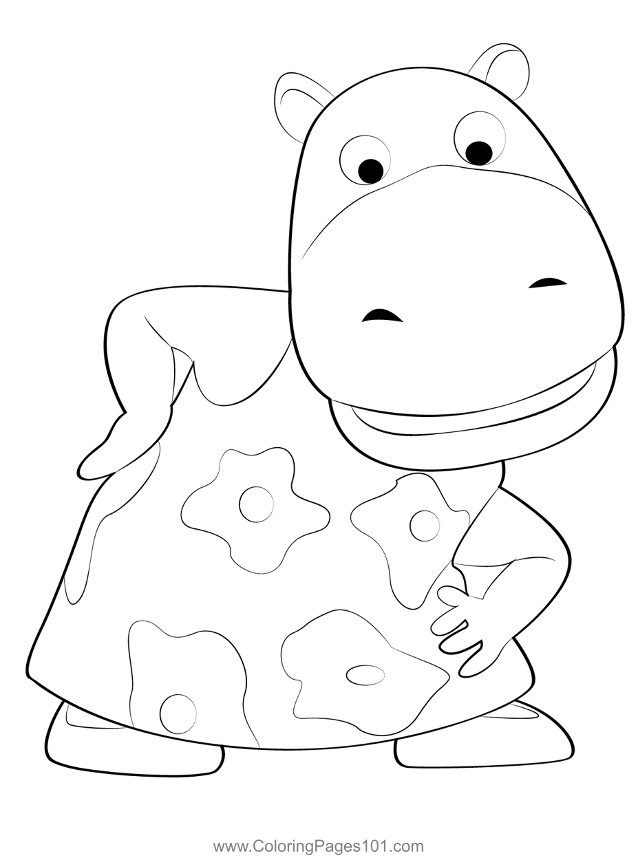 Tasha Standing In Style Coloring Page for Kids - Free The Backyardigans ...