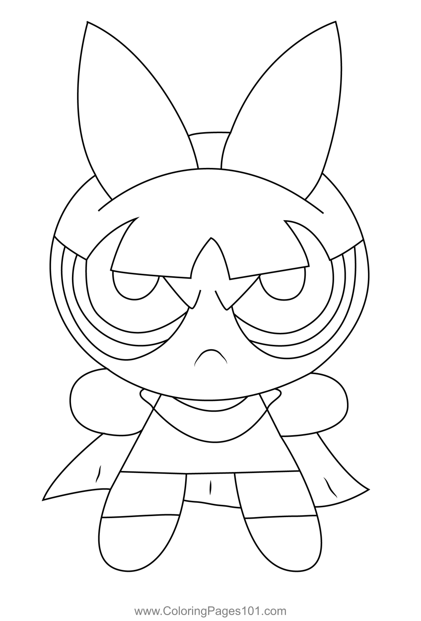 Furious Powerpuff Girls Coloring Page for Kids - Free The Powerpuff ...