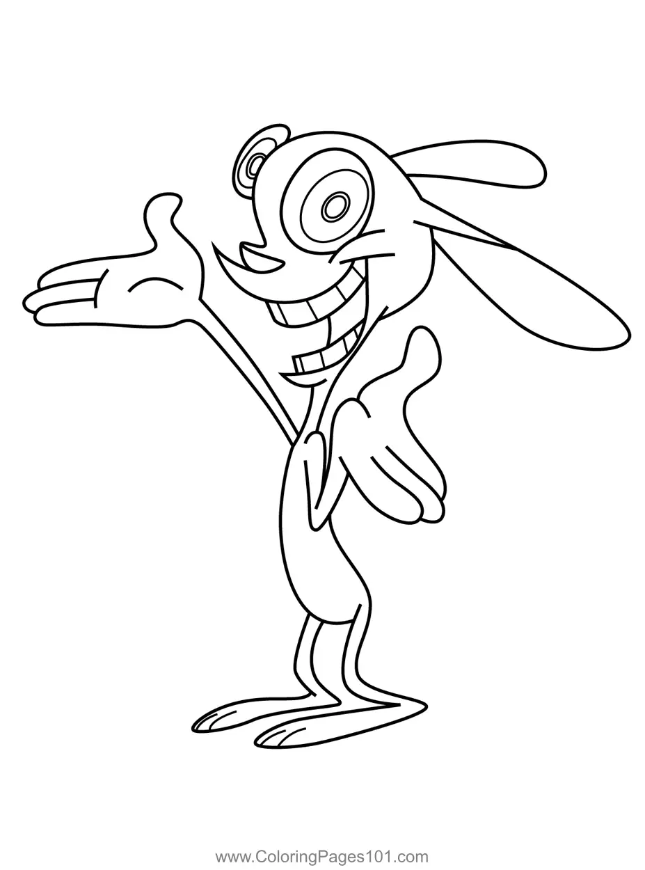 Ren Höek The Ren & Stimpy Show Coloring Page for Kids - Free The Ren ...